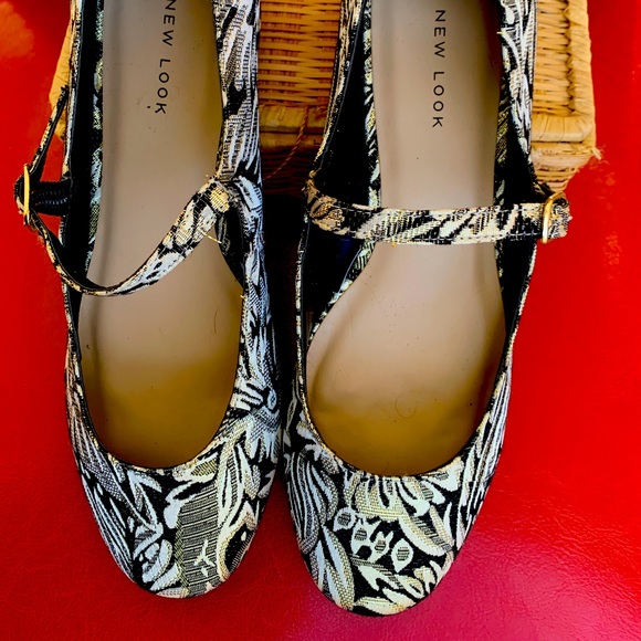 New Look | Shoes | New Look Bedazzled Brocade Mary Janes | Poshmark